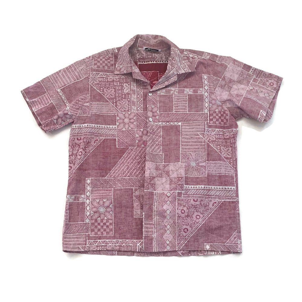 Hilo Hattie Red Inside-Out Reverse Pattern Shirt - Gem